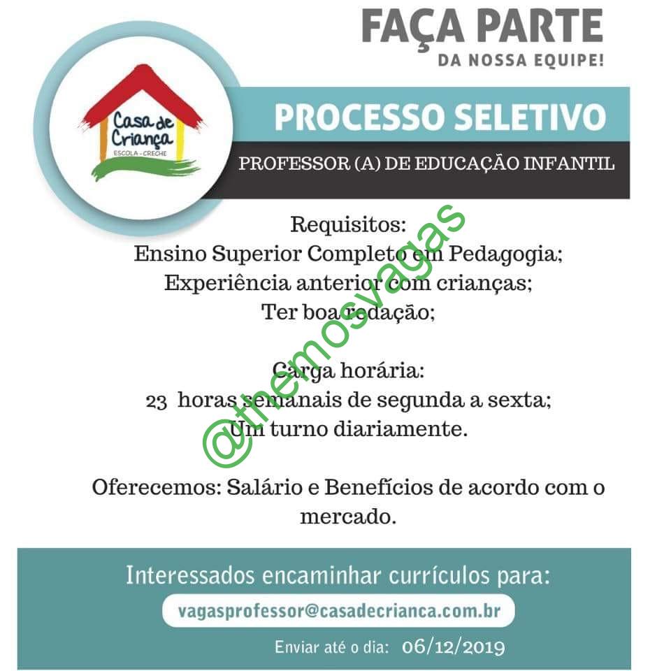 Professor A De Educação Infantil 01 Vaga S Fortaleza Ce