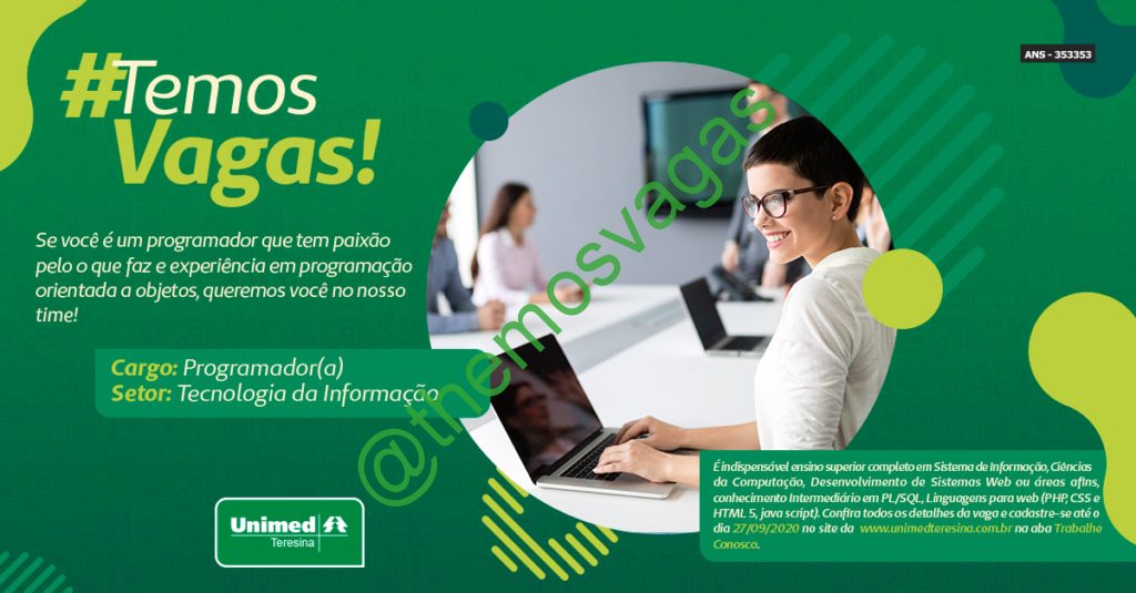 Programador(a) | Teresina – PI | 01 vaga(s) | Themos Vagas | Empregos e EstágiosThemos Vagas ...