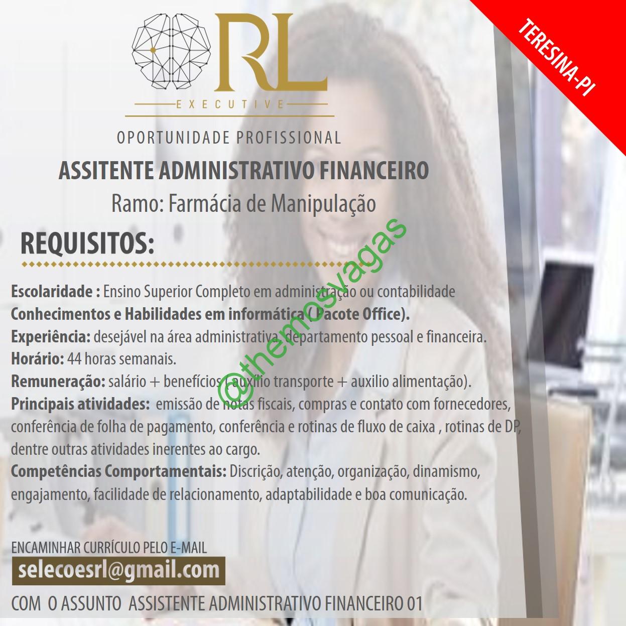 ASSISTENTE ADMINISTRATIVO FINANCEIRO FÓRMU | Themos Vagas | Empregos e EstágiosThemos Vagas ...