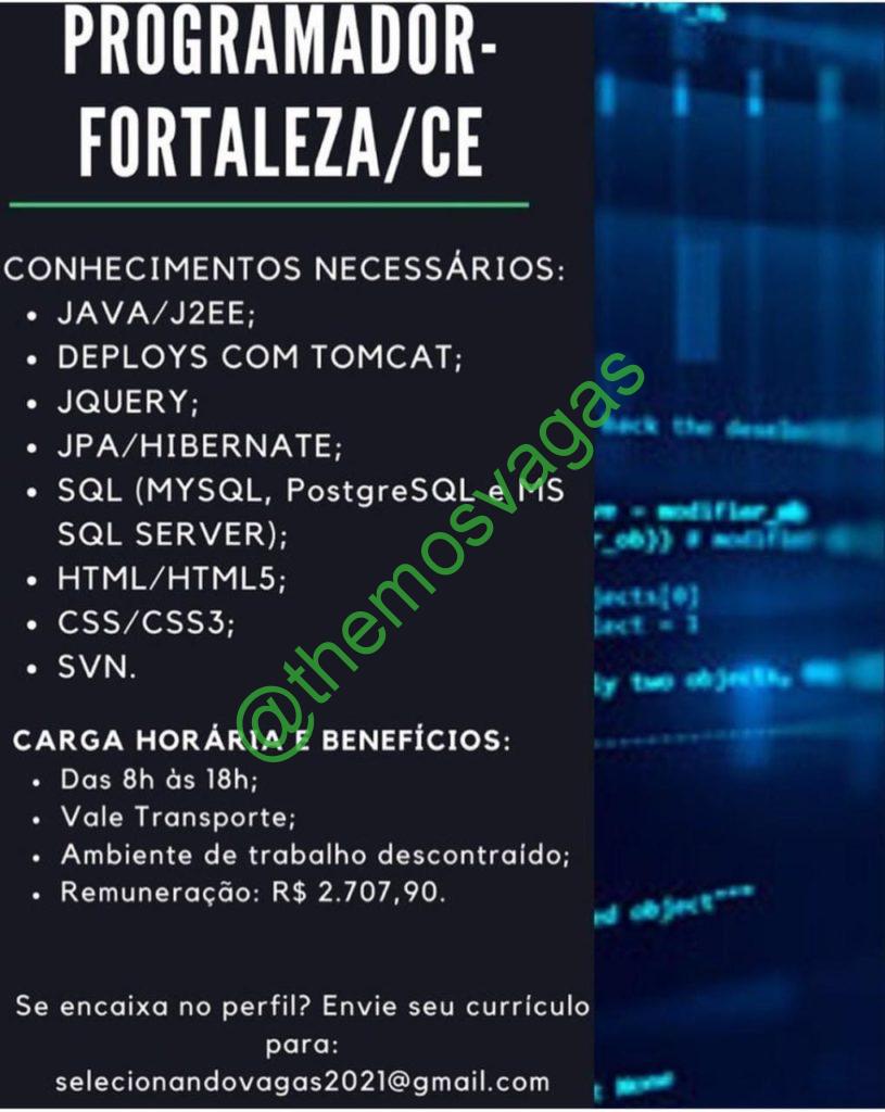 Programador | Fortaleza – CE | 01 vaga(s) | Themos Vagas | Empregos e EstágiosThemos Vagas ...