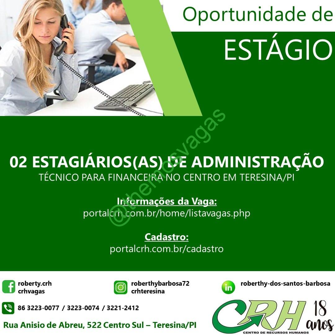 Estágio Em Administração Teresina Pi 02 Vaga S Themos Vagas