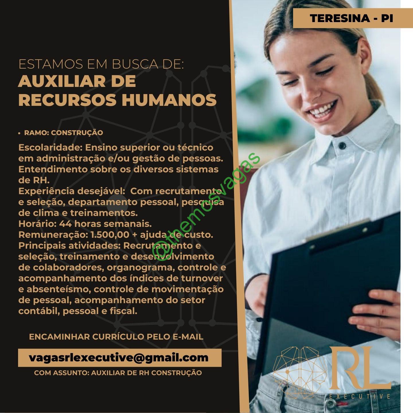 Auxiliar de RH | Teresina – PI | 01 vaga(s) | Themos Vagas | Empregos e EstágiosThemos Vagas ...