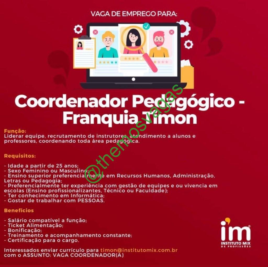 Coordenador Pedagógico Timon Ma 01 Vaga S Themos Vagas