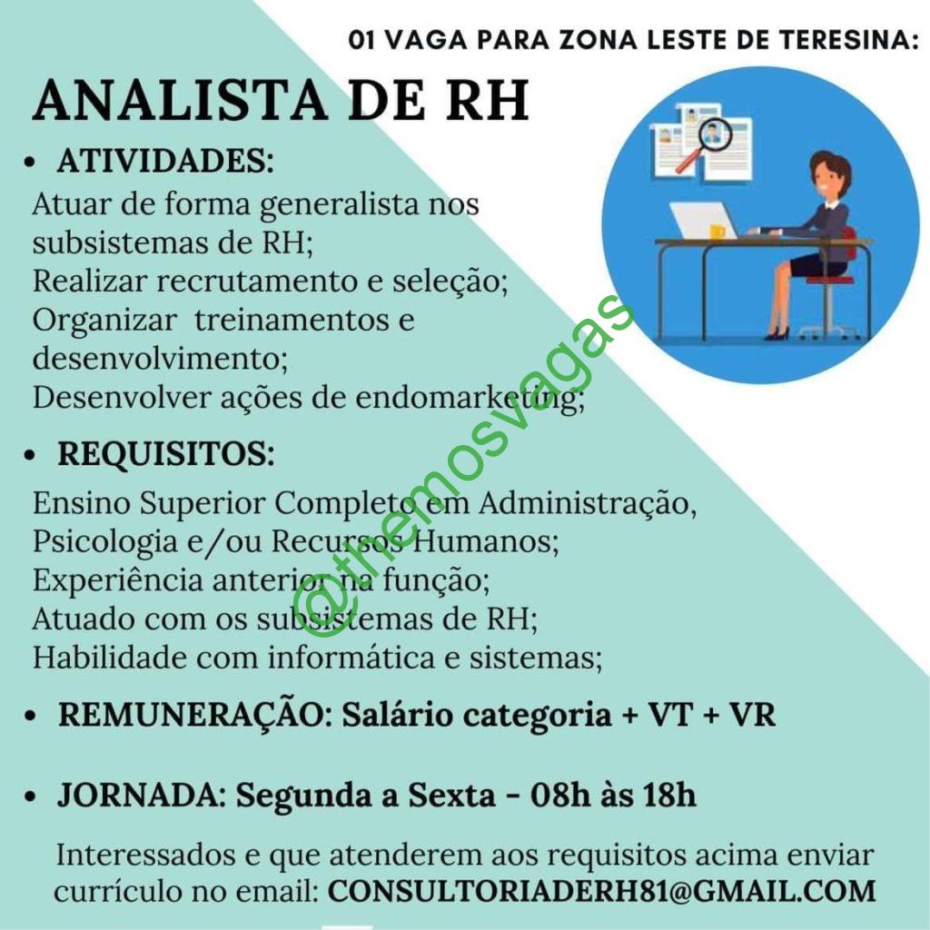 Analista de RH | Teresina – PI | 01 vaga(s) | Themos Vagas | Empregos e ...