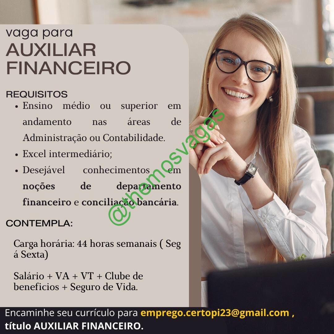 Auxiliar Financeiro | Teresina – PI | 01 vaga(s) | Themos Vagas | Empregos e EstágiosThemos ...