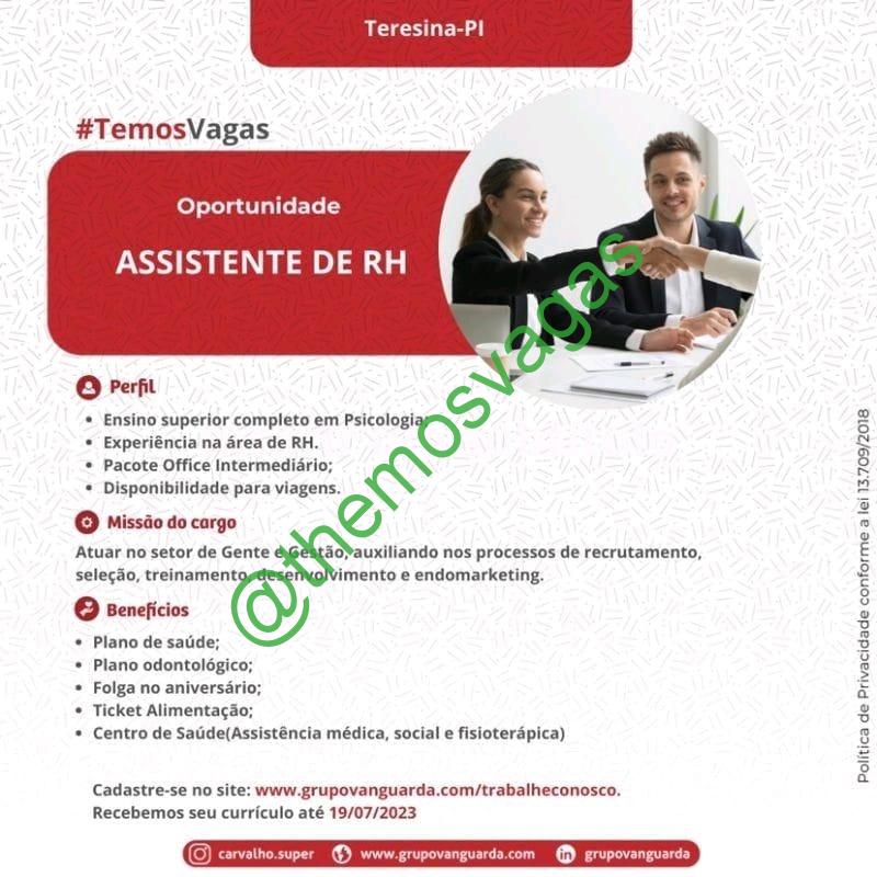 Assistente de RH | Teresina – PI | 01 vaga(s) | Themos Vagas | Empregos e EstágiosThemos Vagas ...